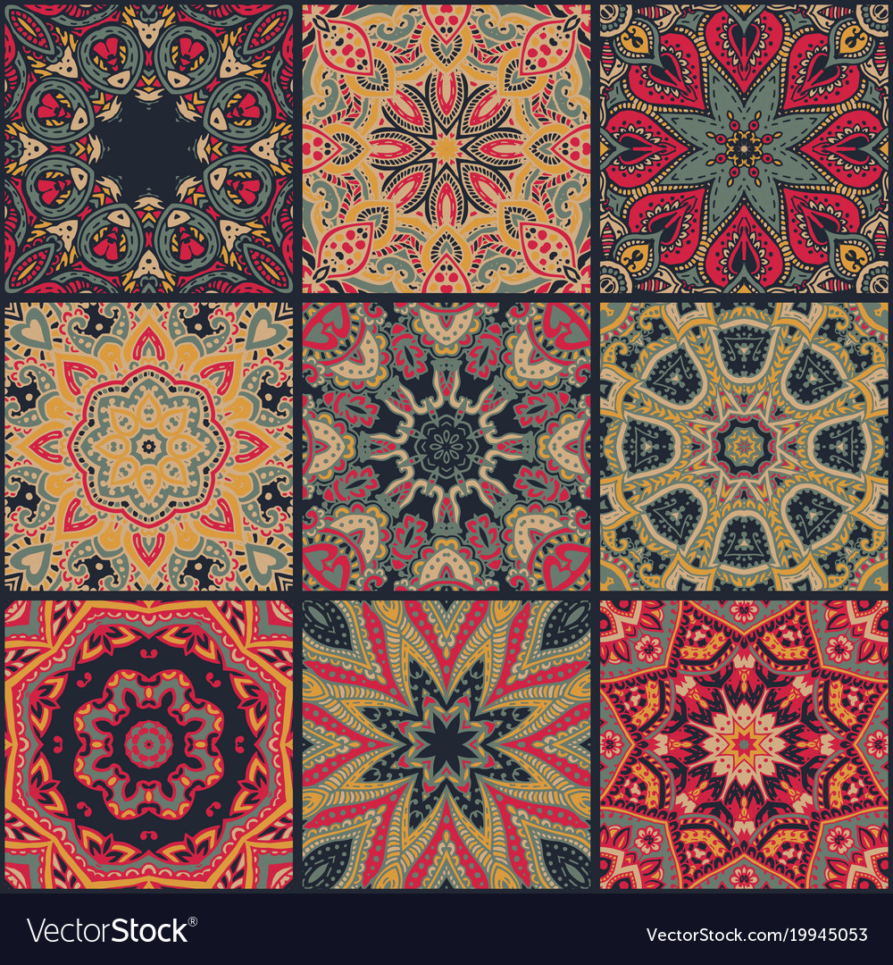 Abstract patchwork seamless pattern Royalty Free Vector