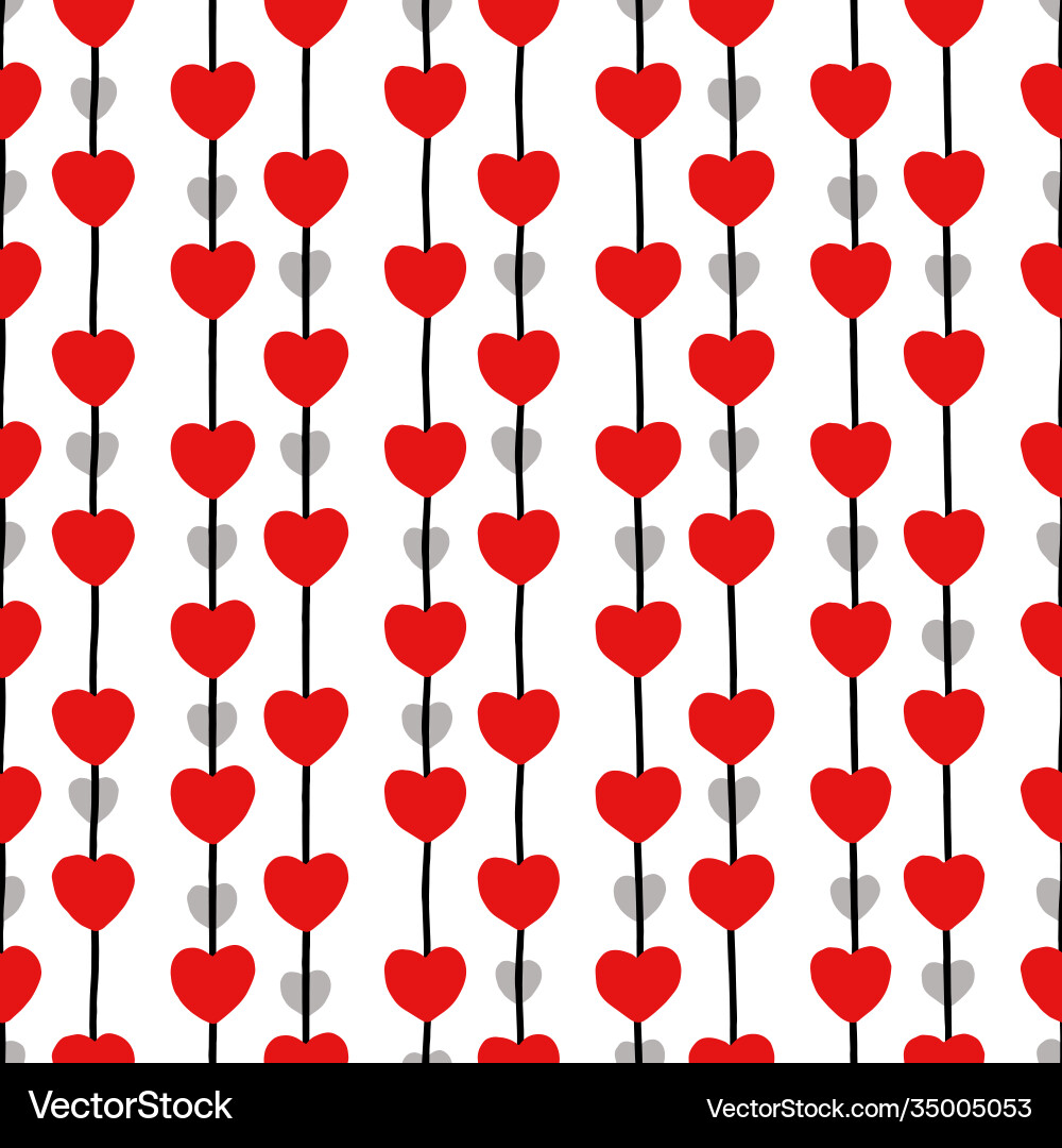 Abstract seamless pattern for valentines day red Vector Image