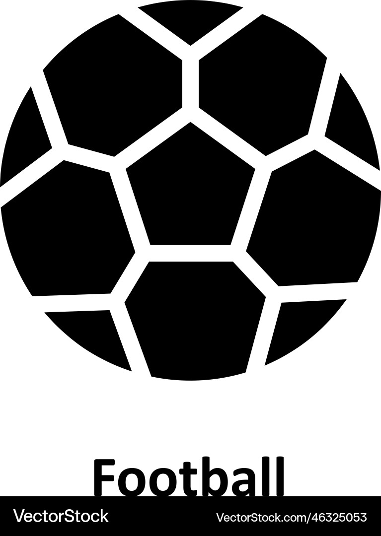 Football solid icons simple stock illust Vector Image