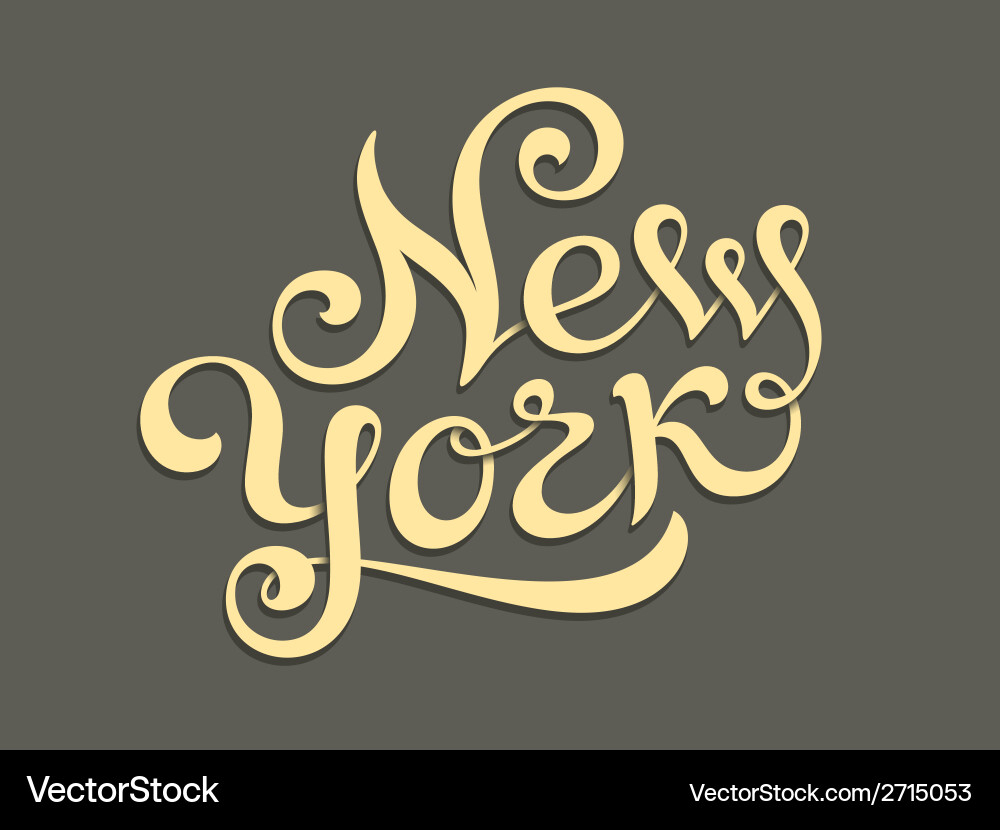 New york hand lettering Royalty Free Vector Image