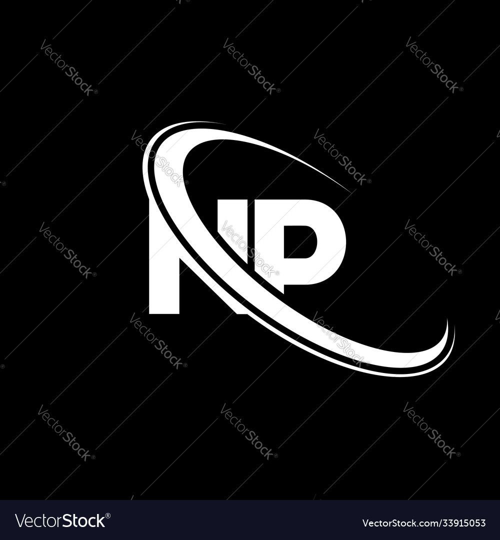 Np Logo N P Design White Letter Npn P Letter Vector Image
