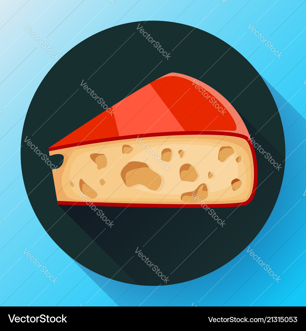 Piece of cheese icon Royalty Free Vector Image