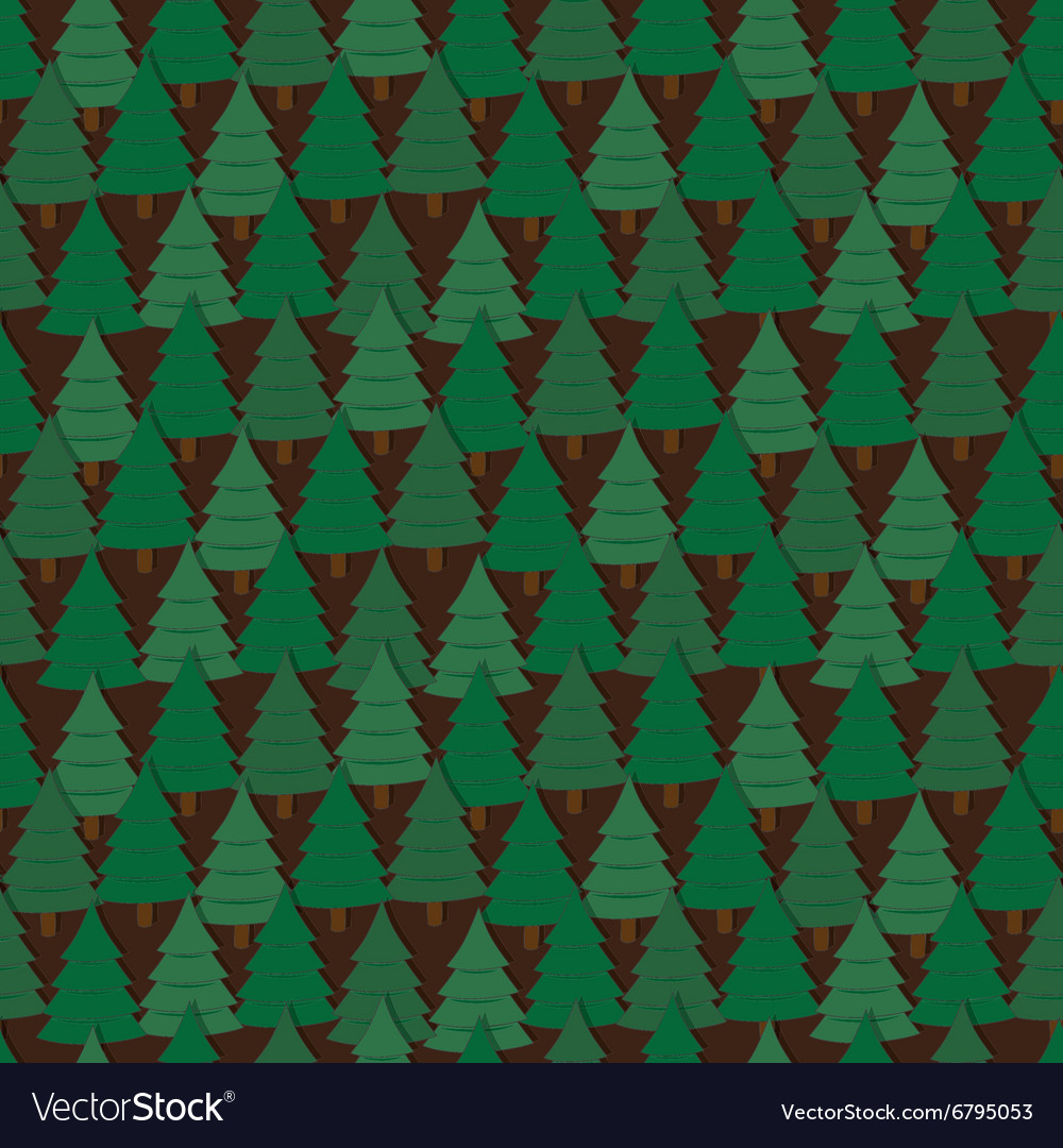 Pine trees pattern Royalty Free Vector Image - VectorStock