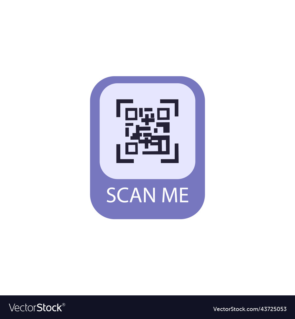 Qr Code Sticker For Payments And Mobile App Vector Image