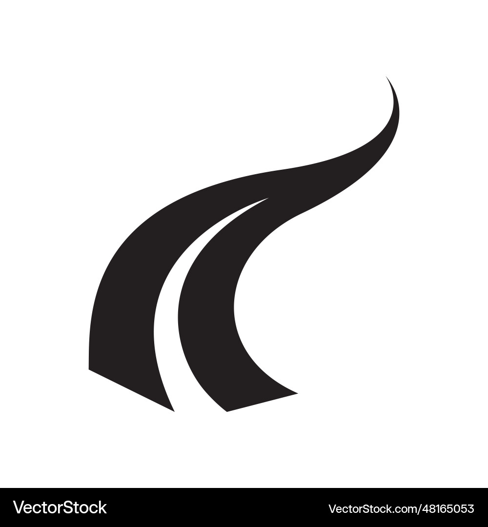 Rivers & Water Icon - Two Rivers Logo Vector Image