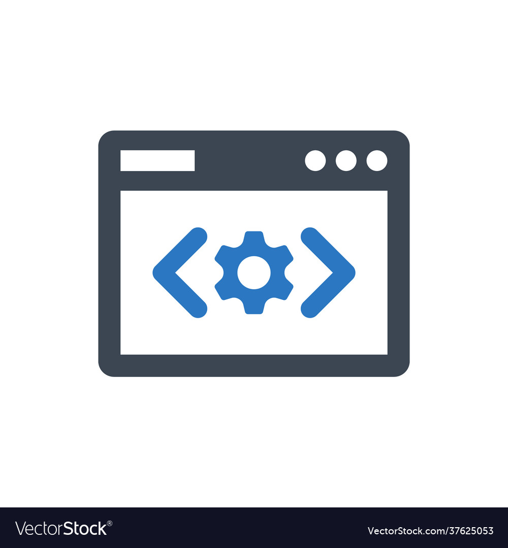 Web development icon Royalty Free Vector Image