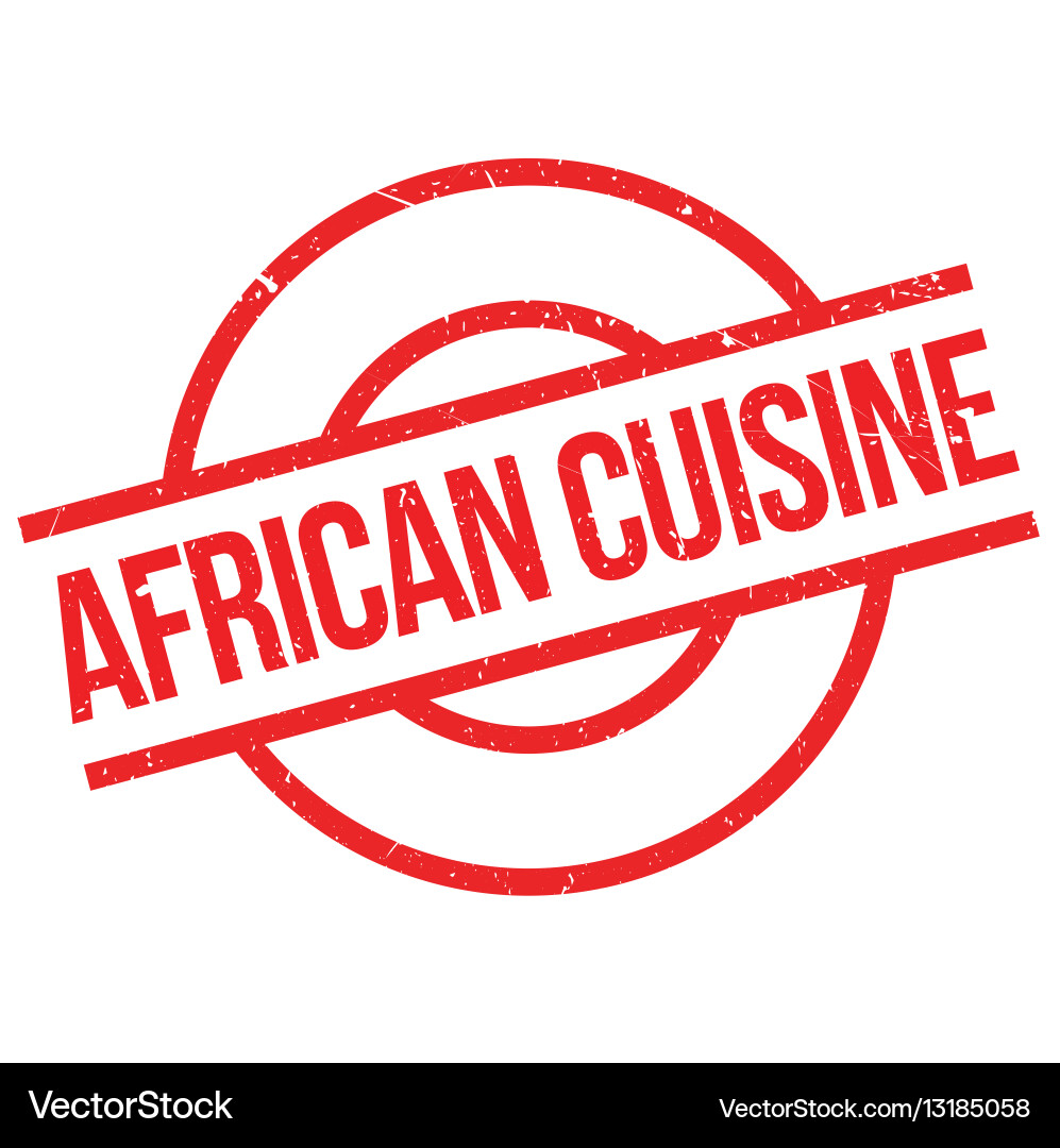 African Cuisine rubber stamp Royalty Free Vector Image