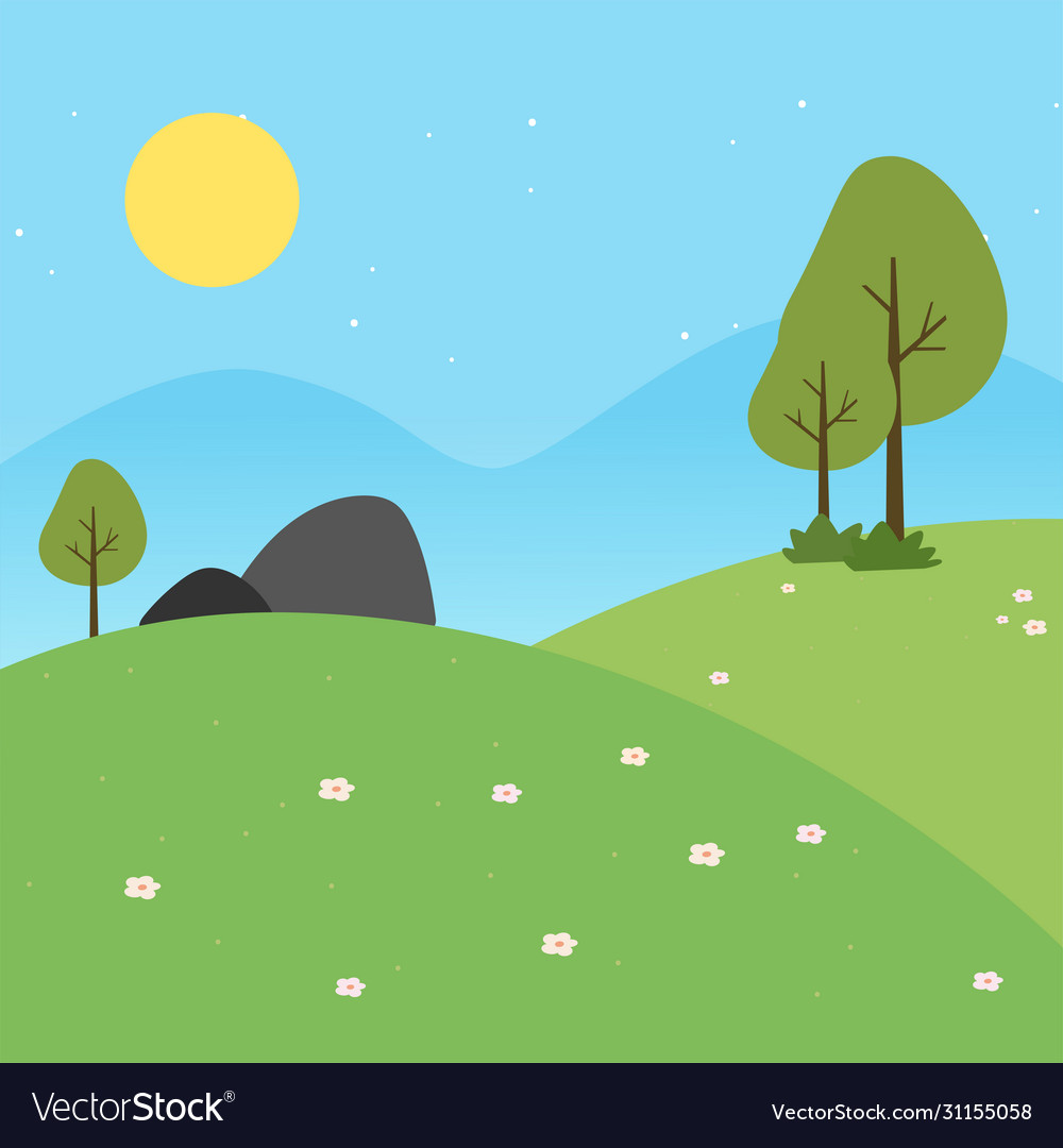 Beautiful natural landscape Royalty Free Vector Image