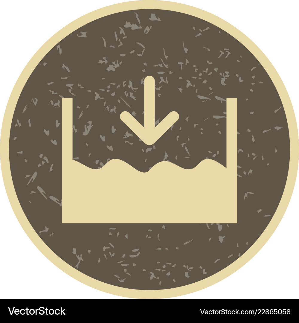 Below sea level icon Royalty Free Vector Image