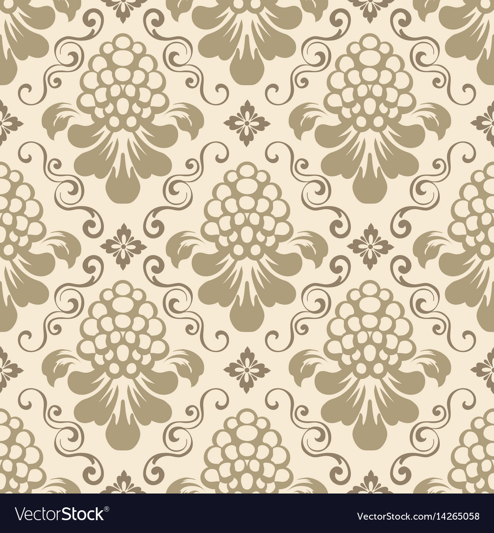 Damask seamless pattern background classical Vector Image