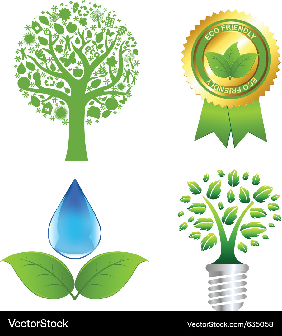 Eco set Royalty Free Vector Image - VectorStock