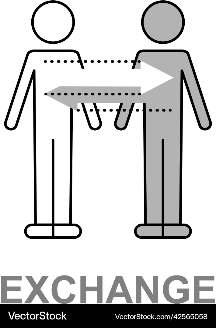 Exchange of information and resources transfer Vector Image