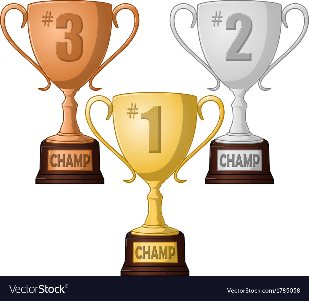 First Second Anfirst Second And Third Place Trophy