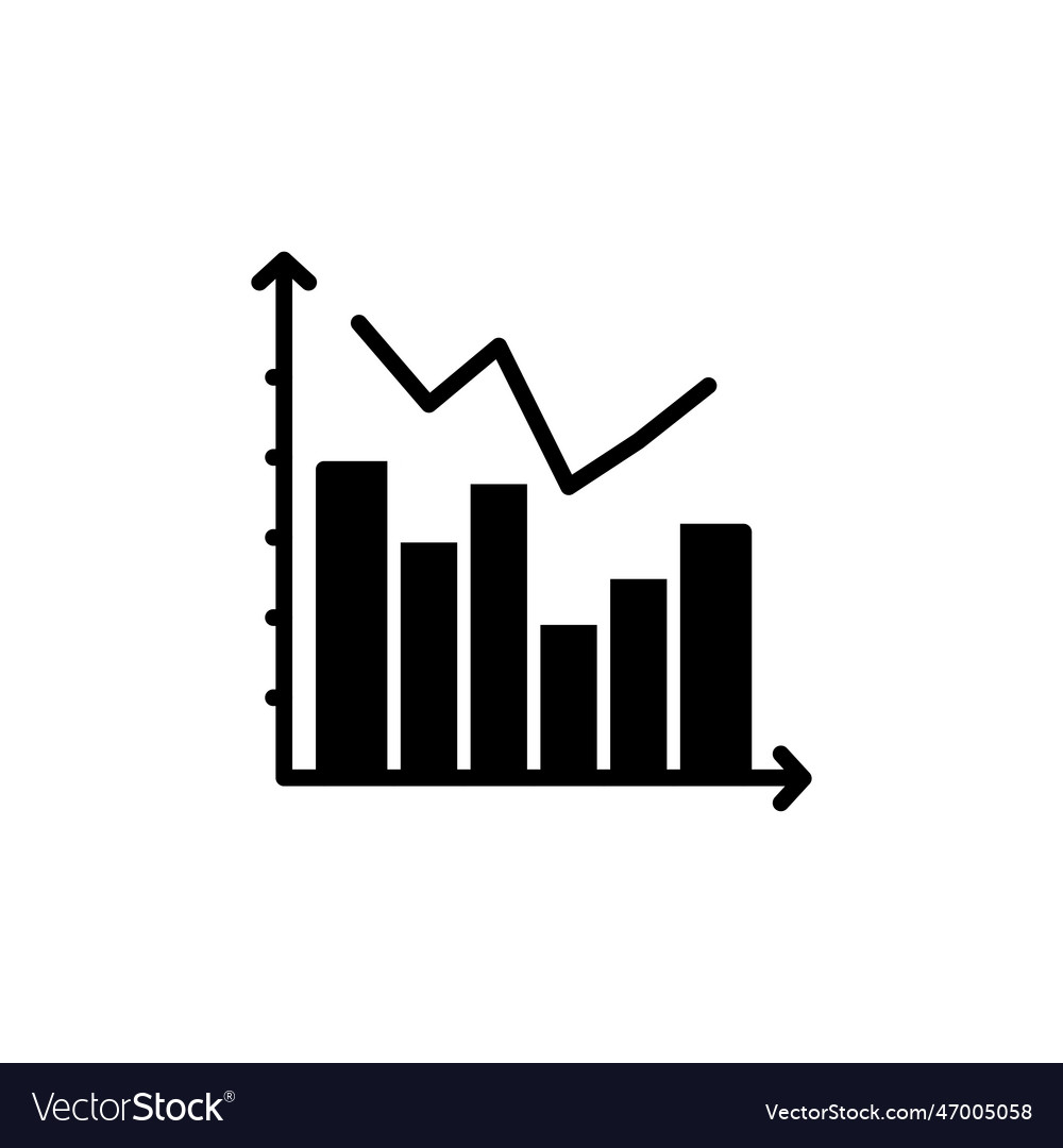 Growing graph icon chart icon graph icon Vector Image