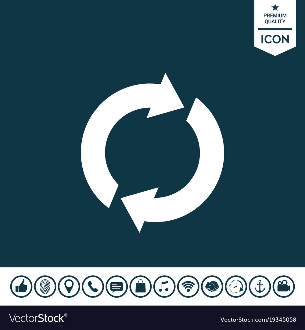 Reset Button Reload Arrows Royalty Free Vector Image