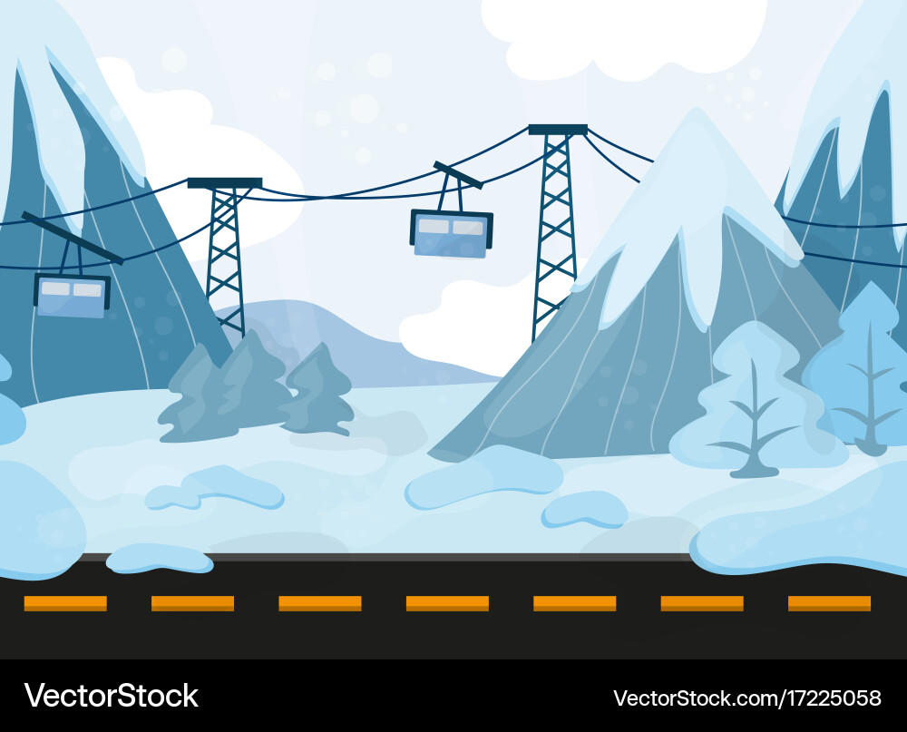 Seamless cartoon landscape background Royalty Free Vector