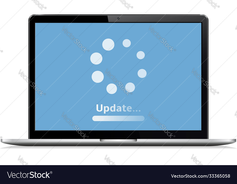 System software update concept loading process on Vector Image