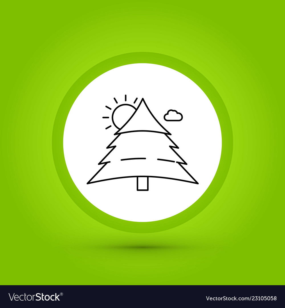 Tree icon in creative design with elements Vector Image