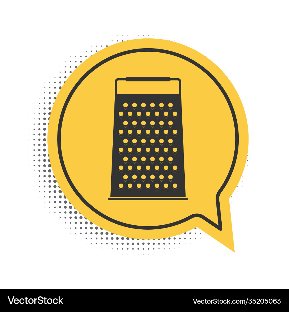Black grater icon isolated on white background Vector Image