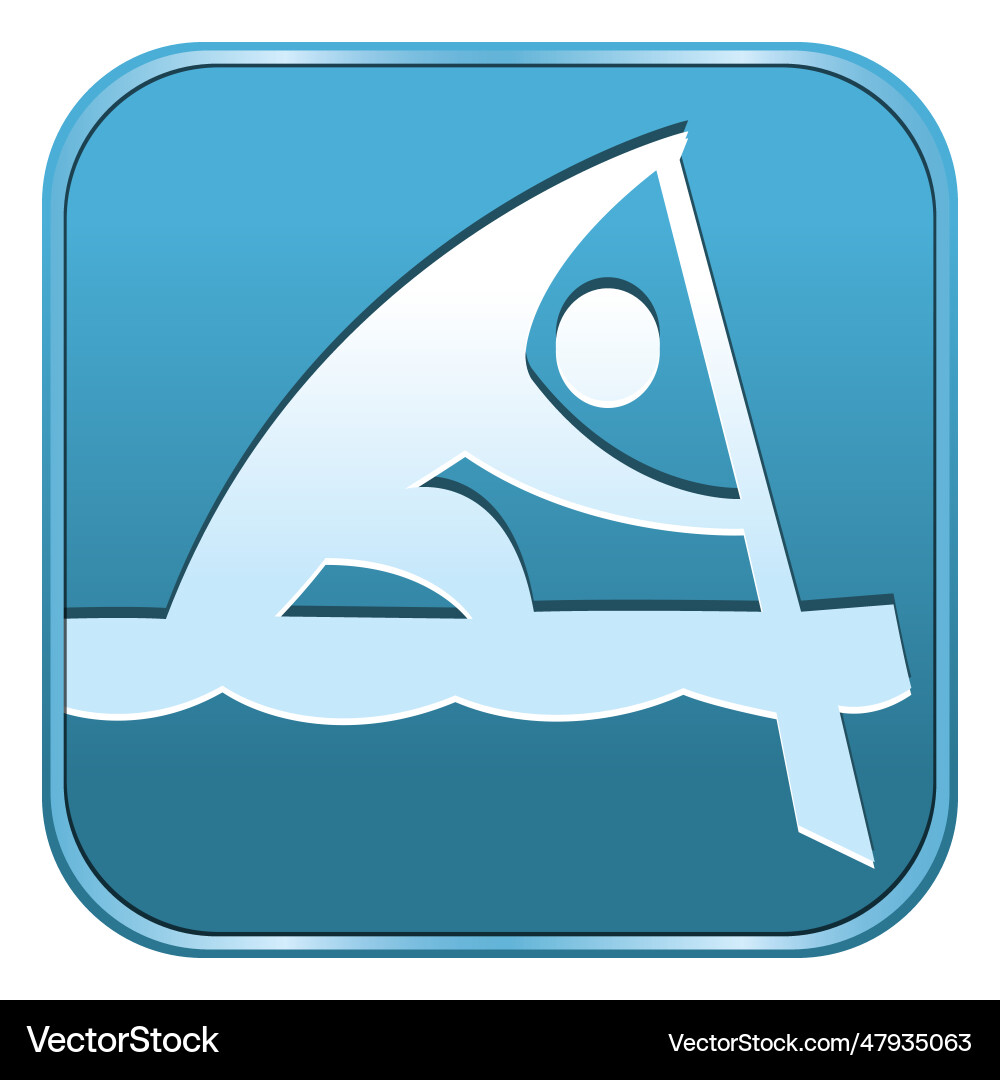 Canoe sprint square icon Royalty Free Vector Image