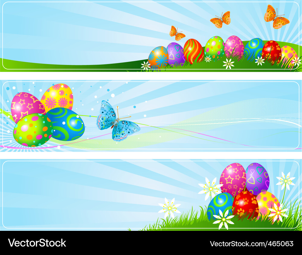 Easter banners Royalty Free Vector Image - VectorStock