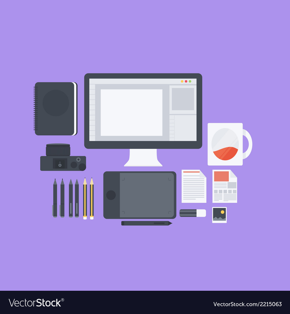 Flat design pack Royalty Free Vector Image - VectorStock