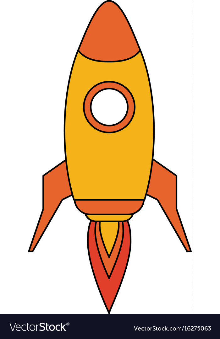 Space rocket launch icon Royalty Free Vector Image