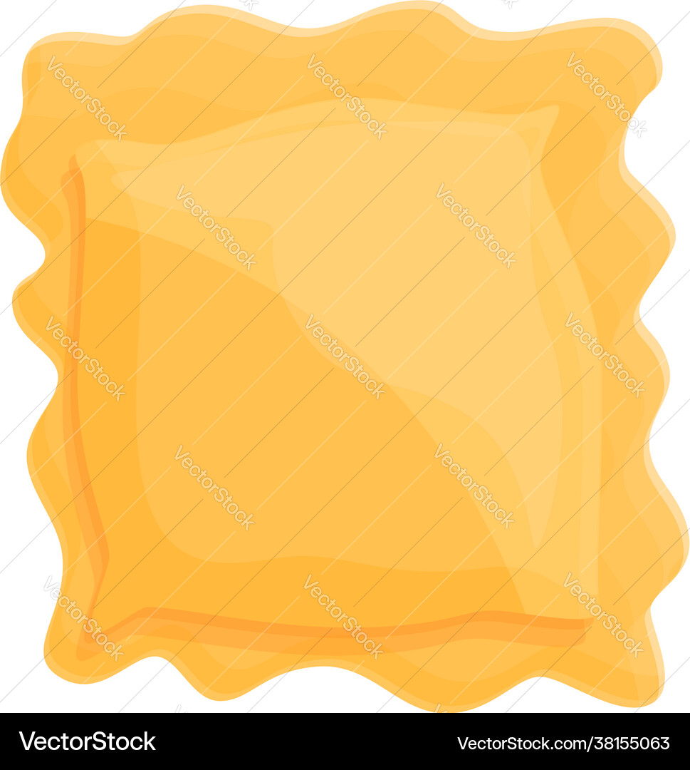 Square ravioli icon cartoon style Royalty Free Vector Image