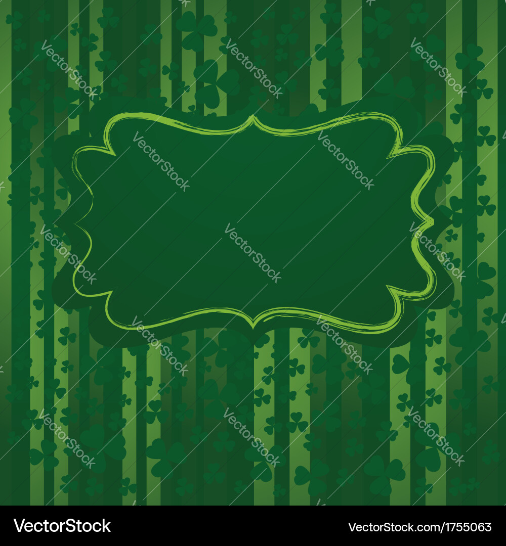 St patrick day background in green colors Vector Image