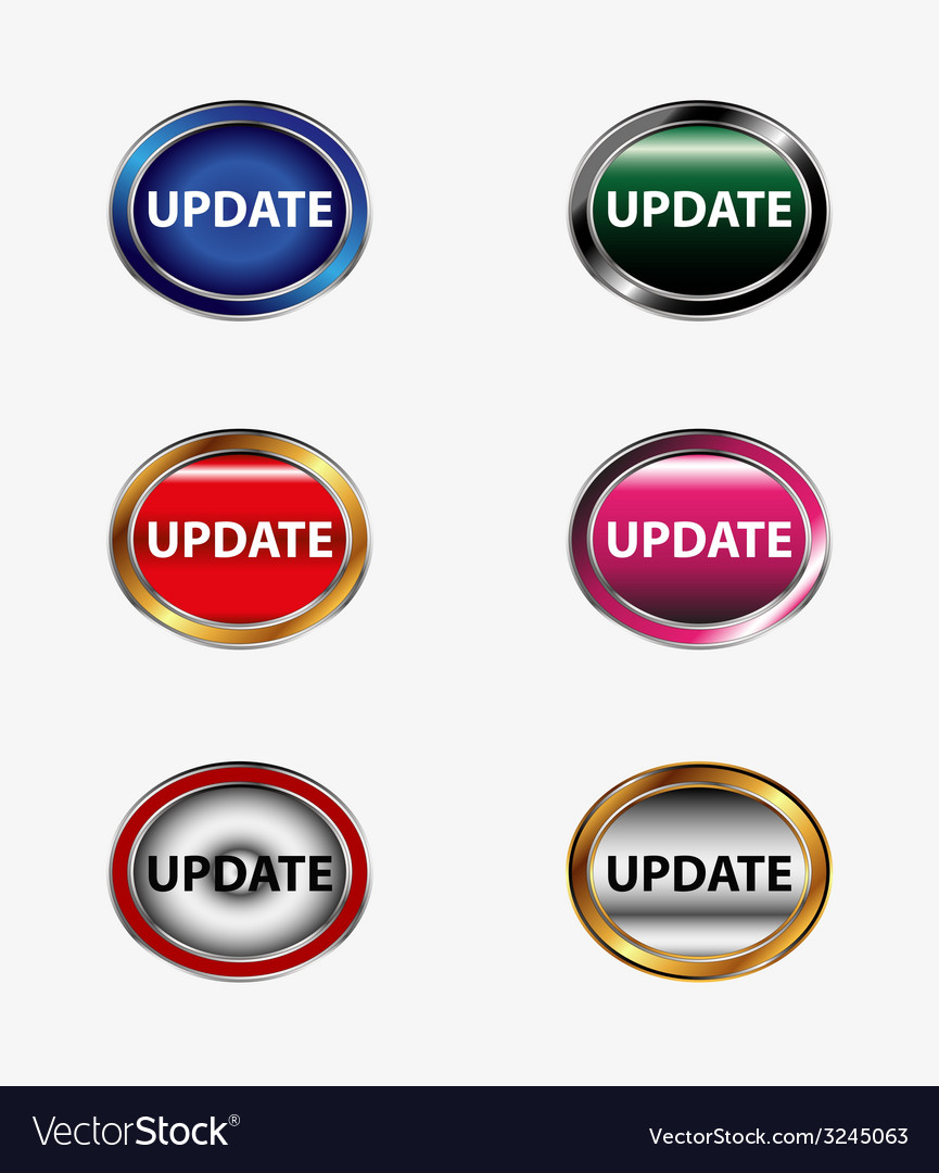 Update button isolated Royalty Free Vector Image