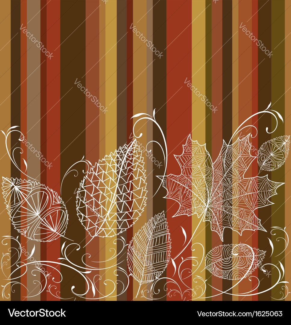 Vintage autumn leaves seamless pattern background Vector Image