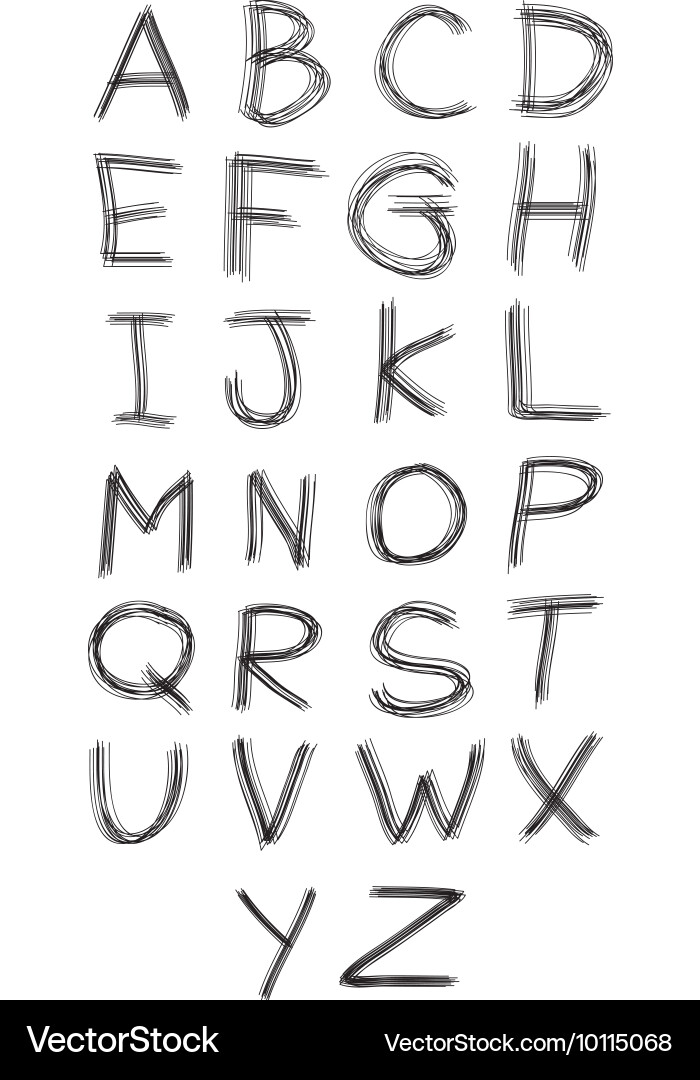 Abc alphabet type font set of Royalty Free Vector Image