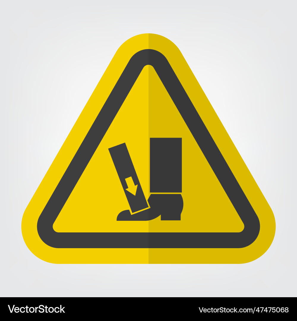 Foot crush force from above symbol sign isolate Vector Image