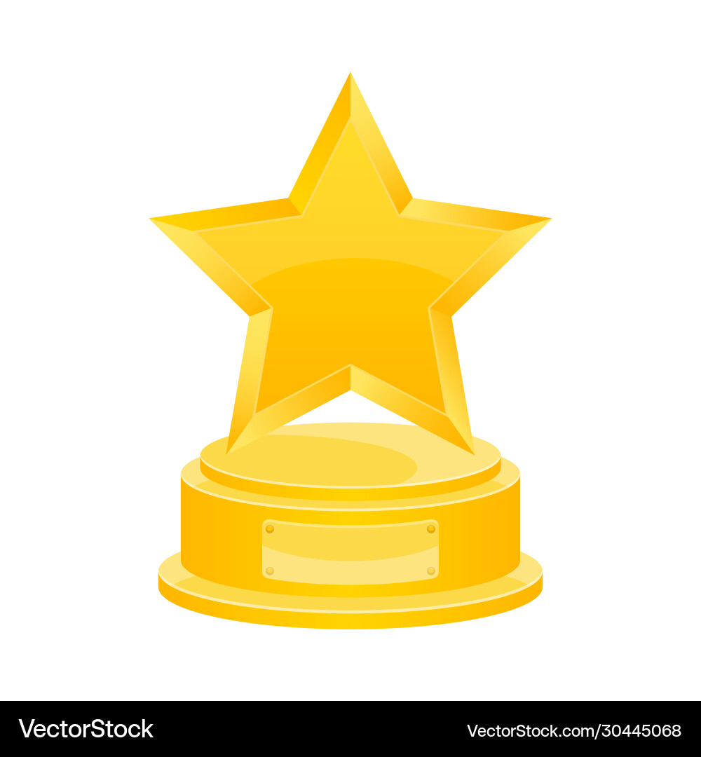 Golden winner award Royalty Free Vector Image - VectorStock