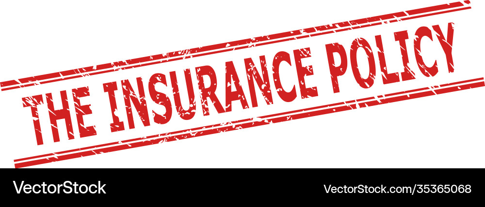 Insurance policy watermark with unclean Royalty Free Vector