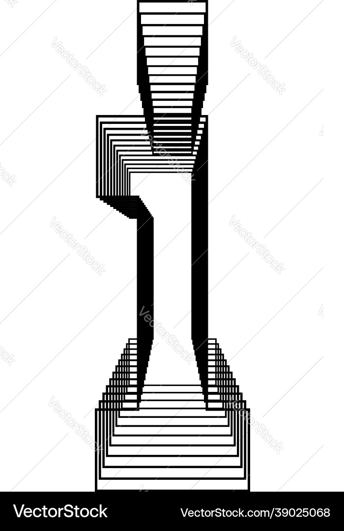 Letter i line logo icon design Royalty Free Vector Image