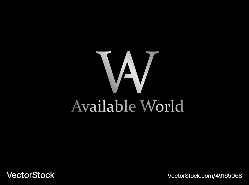 Letter w and a template logo design Royalty Free Vector
