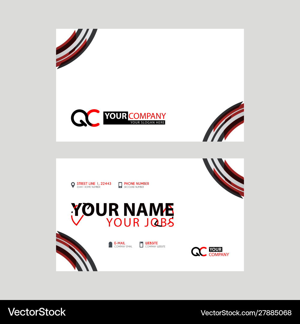 Modern simple horizontal design business cards Vector Image