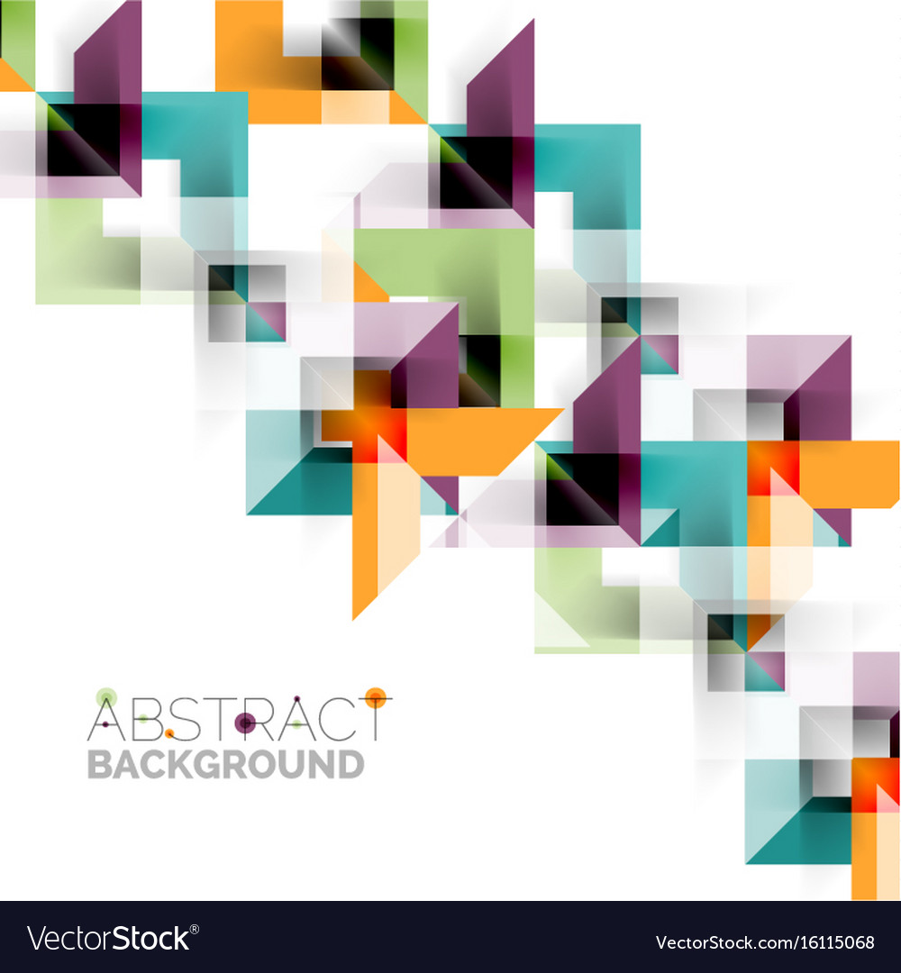 Modern square geometric pattern design on white Vector Image