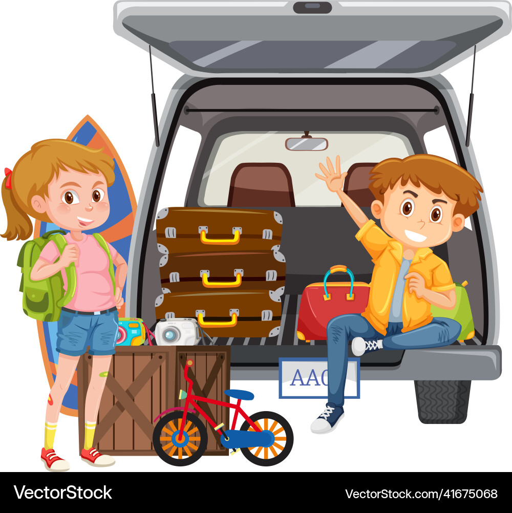 Object for sale at the car boot Royalty Free Vector Image