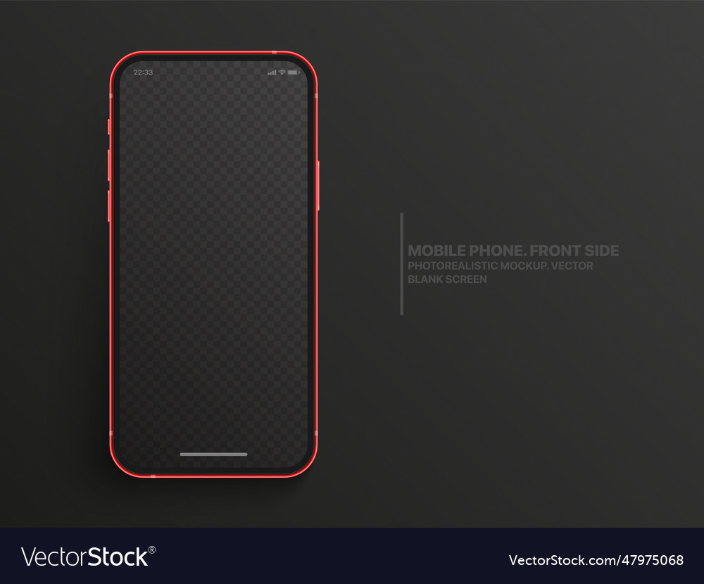 Photo realistic mobile phone iphone mockup with Vector Image