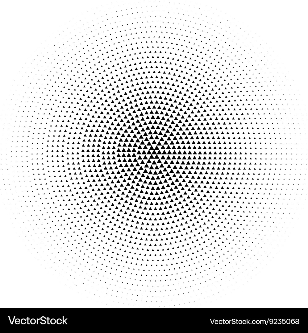 Radial halftone black background pattern of Vector Image