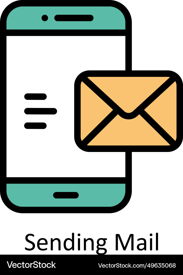 Sending mail filled outline icon design i Vector Image
