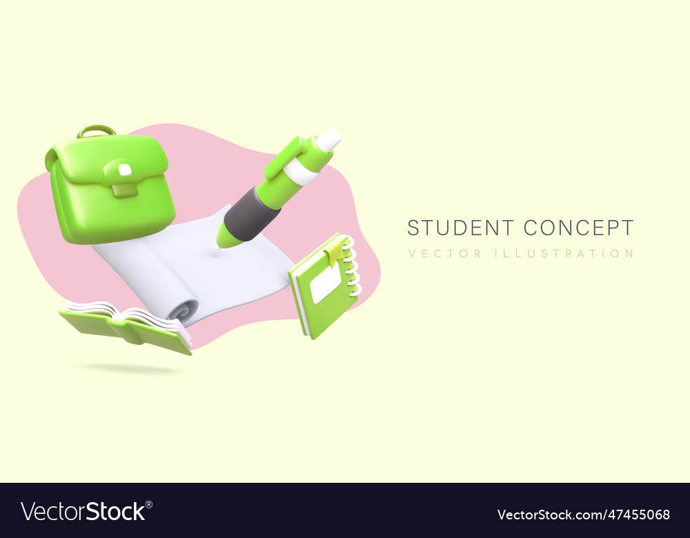 Studying in classroom working with paper Vector Image