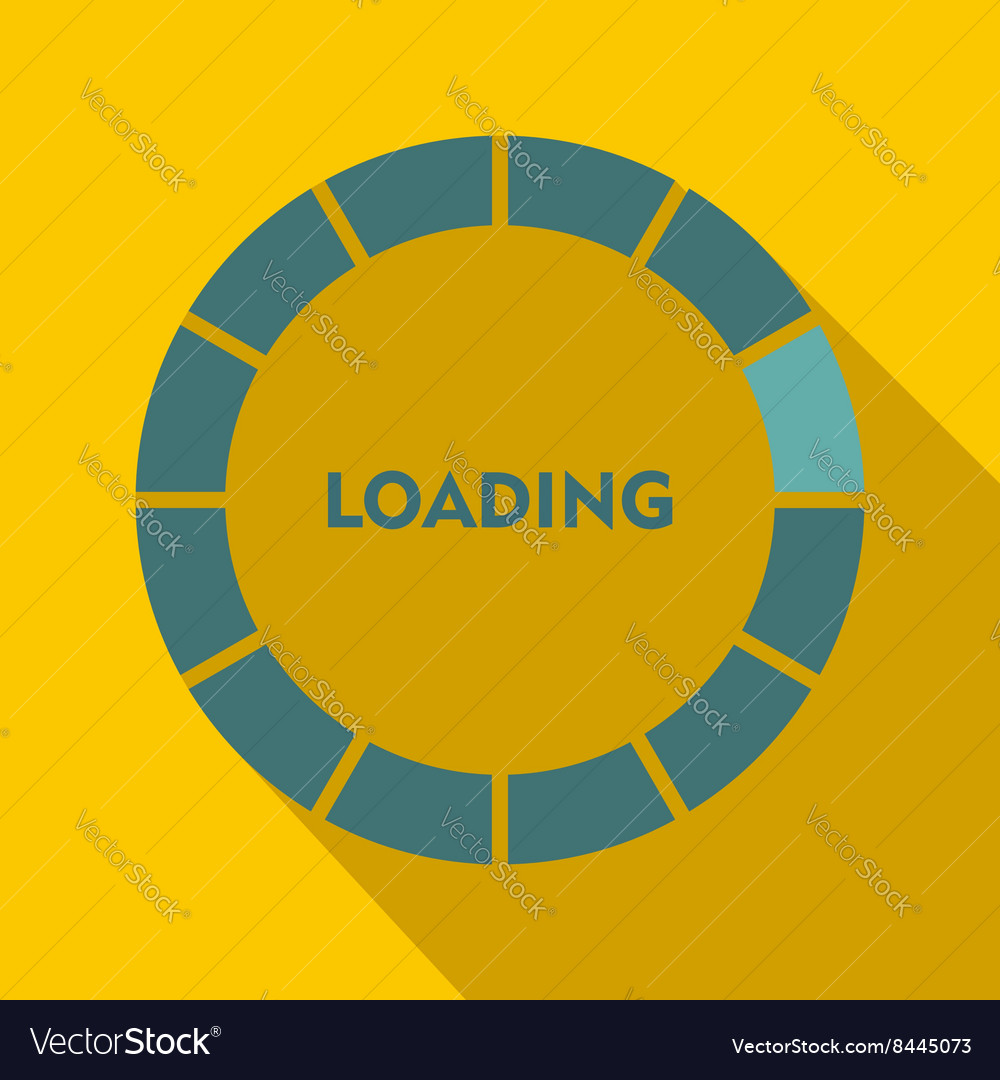Circle loading icon flat style Royalty Free Vector Image