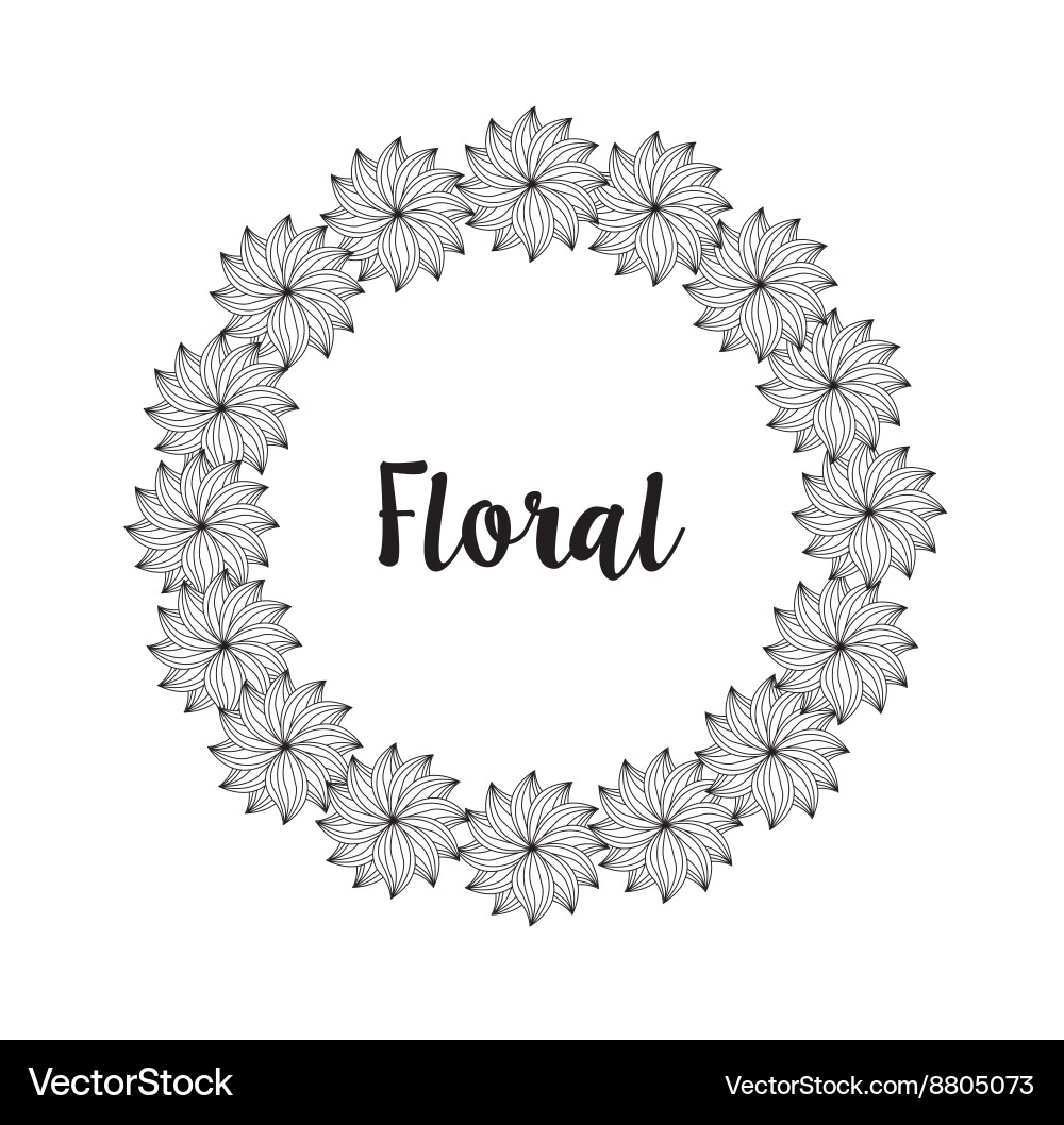Floral design garden white Royalty Free Vector Image