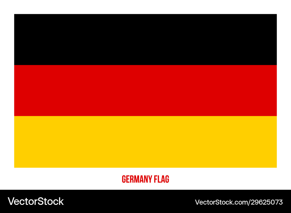 Germany flag on white background national Vector Image