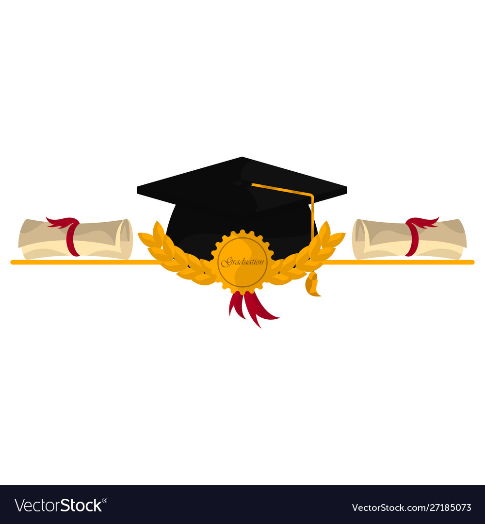 Graduation objects Royalty Free Vector Image - VectorStock
