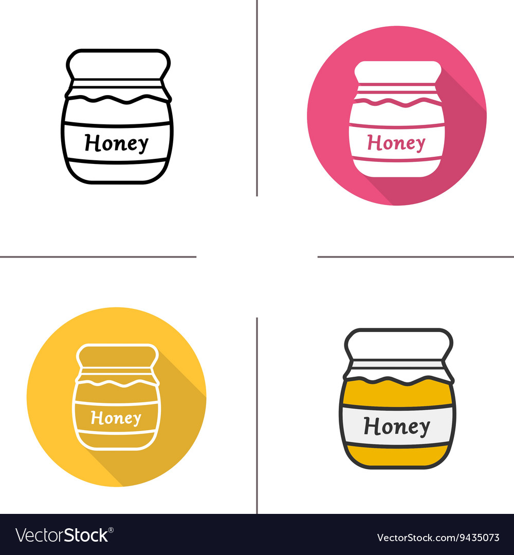 Honey jar icons Royalty Free Vector Image - VectorStock