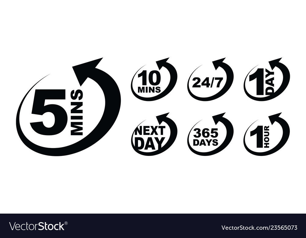 Icon timer set Royalty Free Vector Image - VectorStock
